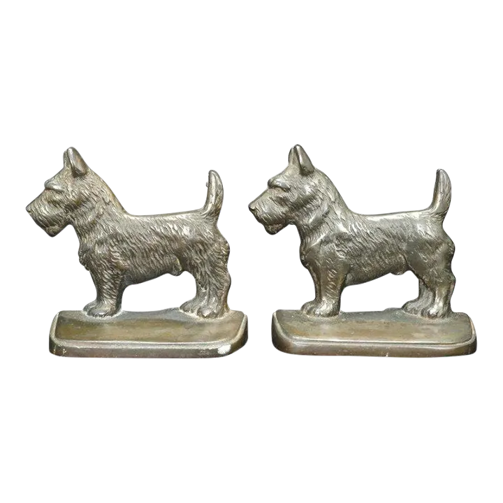 1925 Scotty Dog Hubley Iron Bookends - a Pair | Chairish
