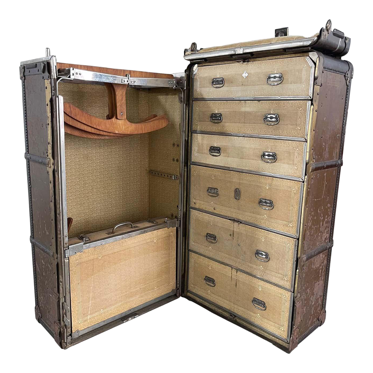 Vintage Leather Trunks and Chests | Chairish