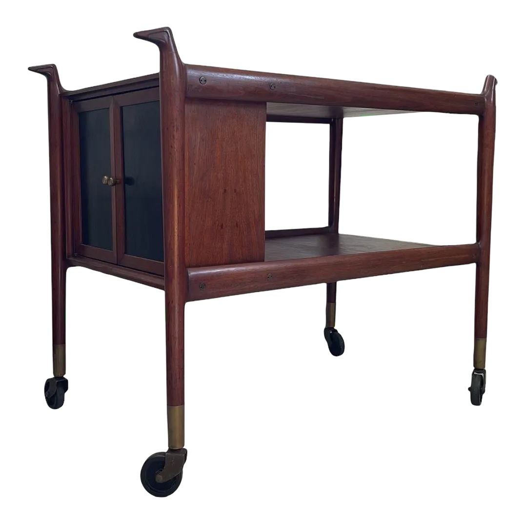 1970s Vintage Mid Century Modern Italian Cart | Chairish