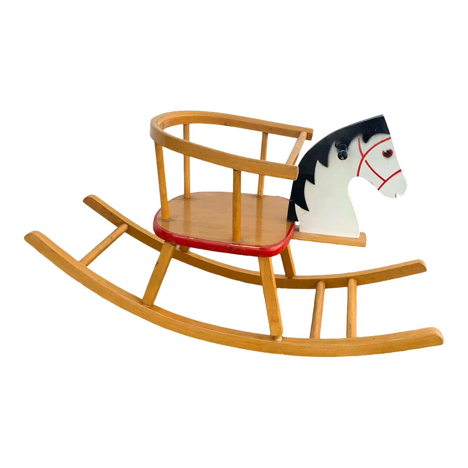 1950s Wood Rocking Horse | Chairish
