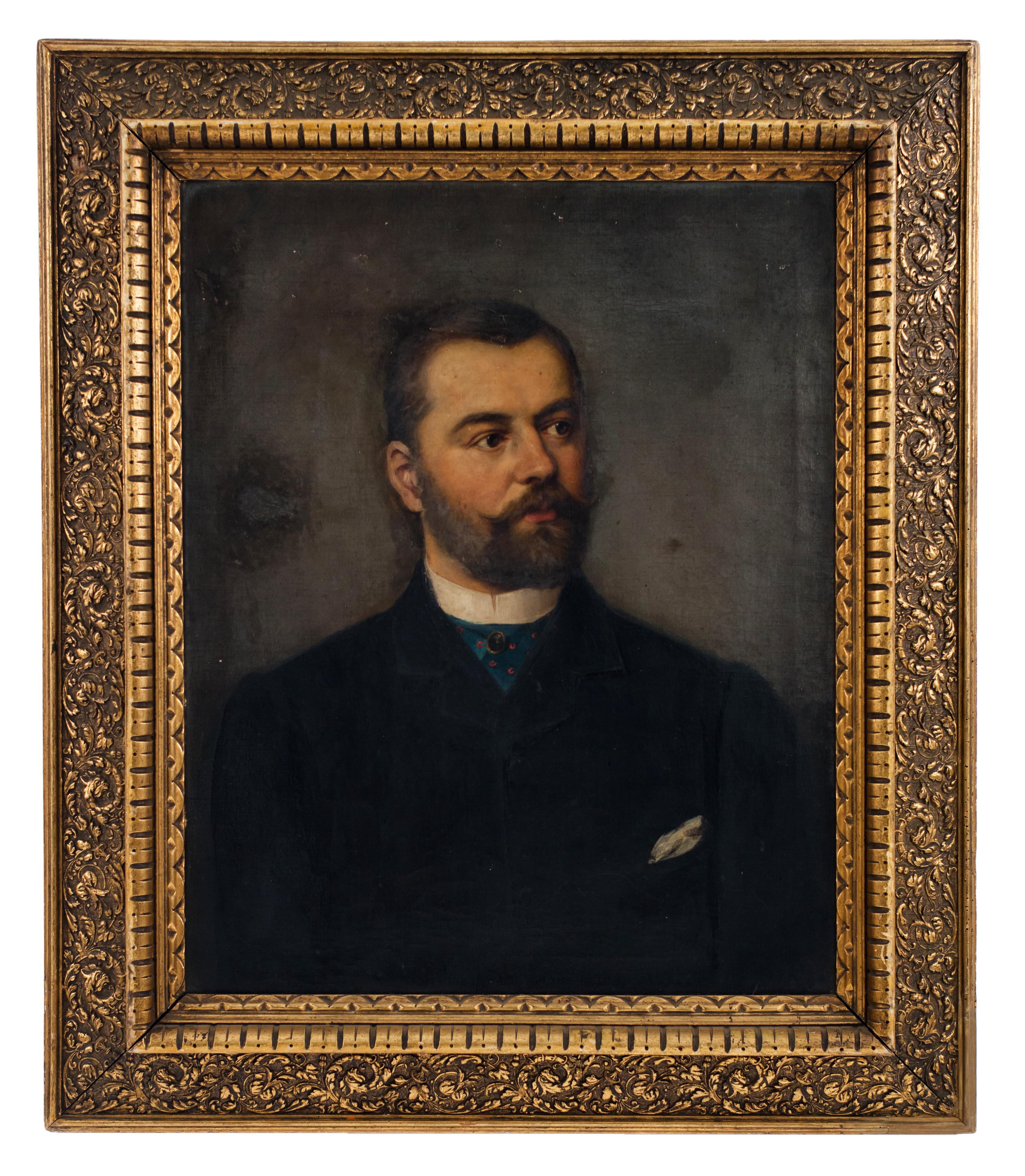 Spanish Male Portrait Oil Painting | Chairish