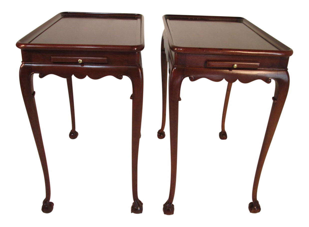 Bench Made Tea Tables - A Pair | Chairish