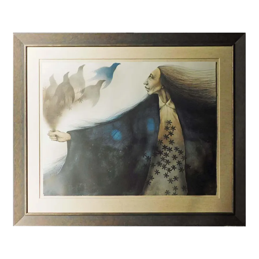 1980s Frank Howell "Bouquet " Lithograph Hand Signed Artwork | Chairish