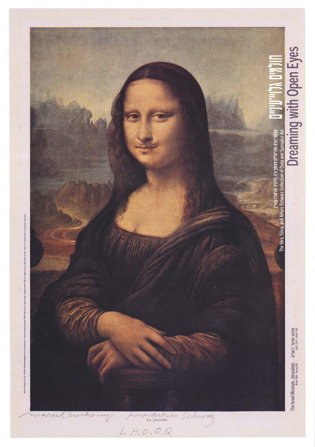 2000 Marcel Duchamp 'L.H.O.O.Q. (Mona Lisa)' Modernism Brown Israel ...