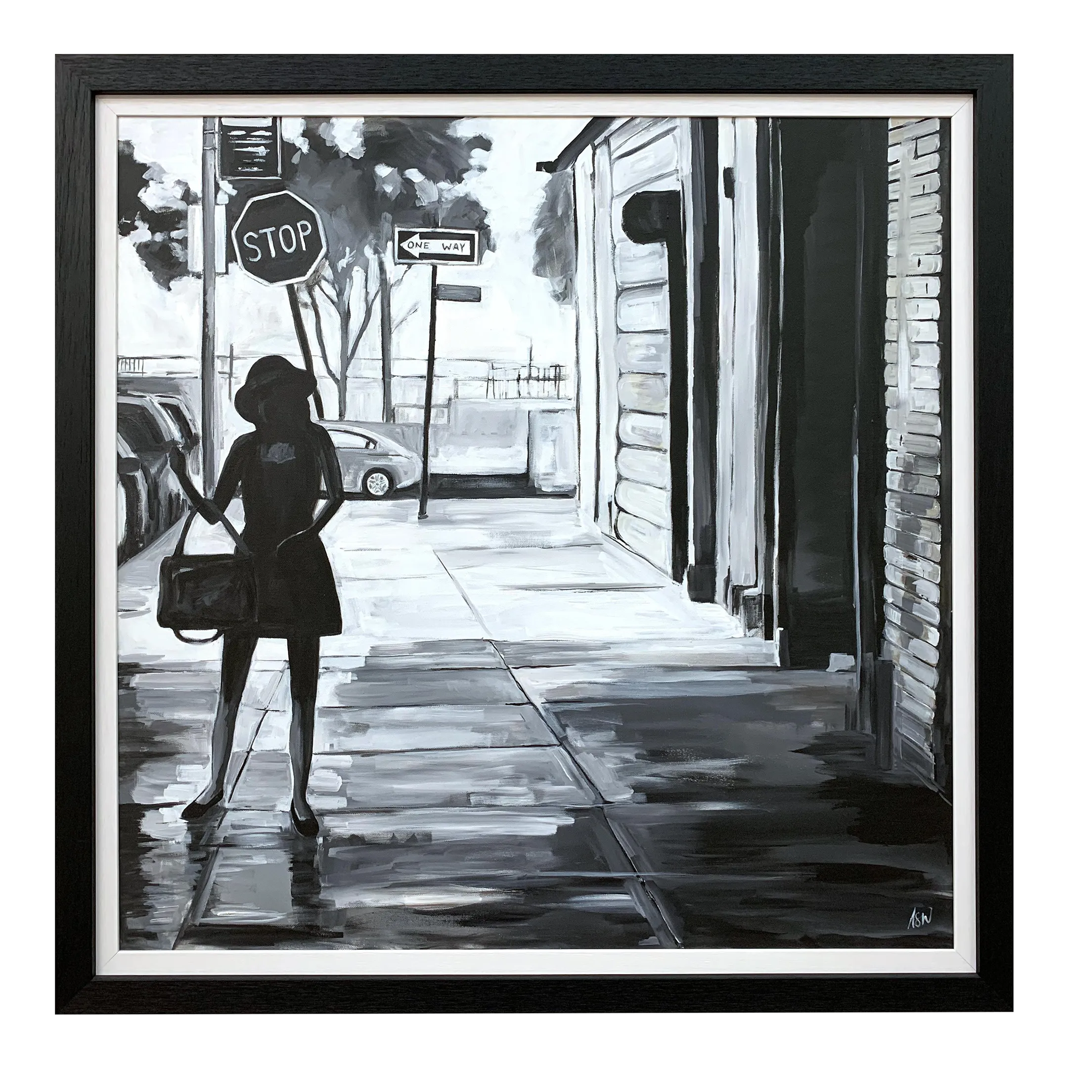 Angela Wakefield, Black & White Female Figure Manhattan Woman in New ...