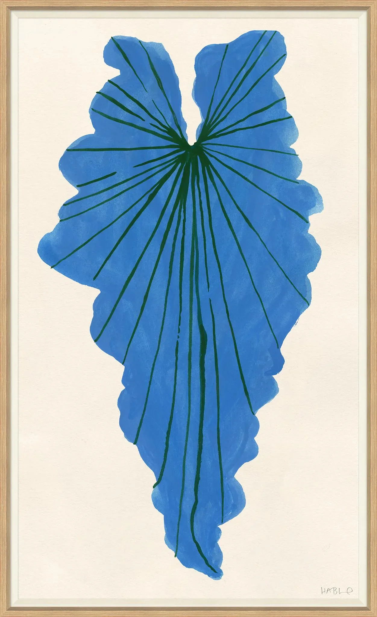 Blue Palm Framed Art Print | Chairish