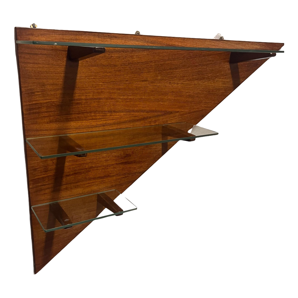 Wall Shelf with Trangular Panel, 1960s | Chairish
