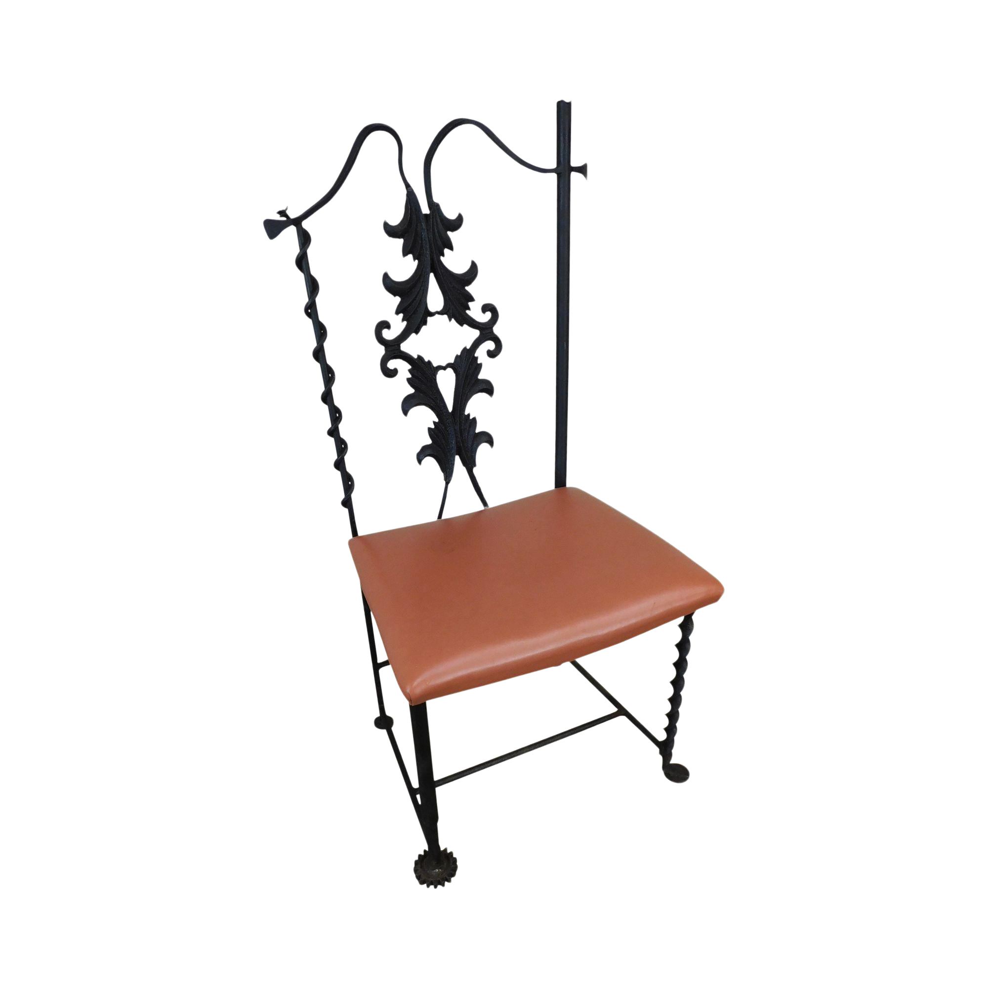 j.w. Zan Hand Forged Reclaimed Iron Chair | Chairish