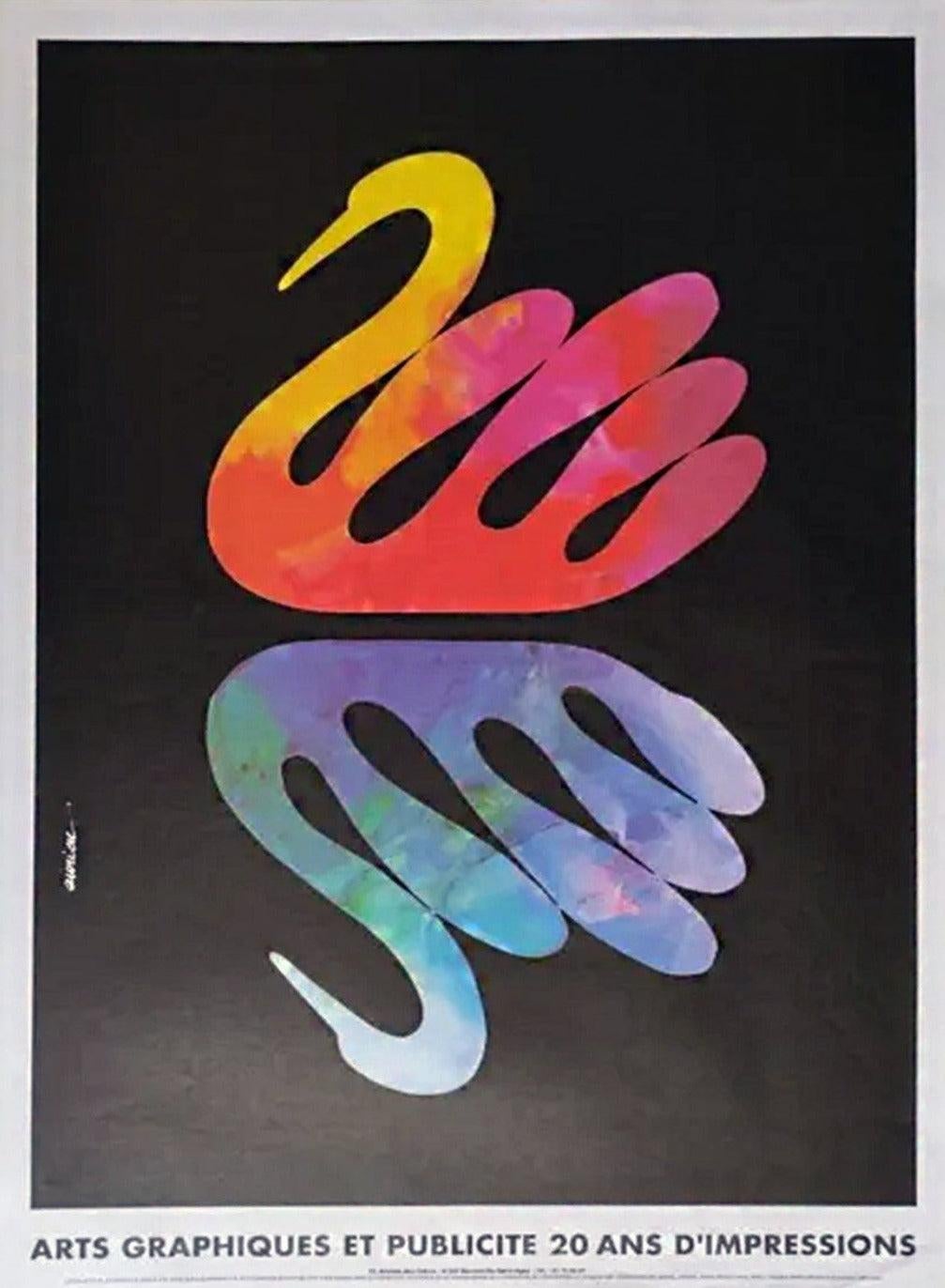 1984 Auriac Arts Graphiques Publicite Poster | Chairish