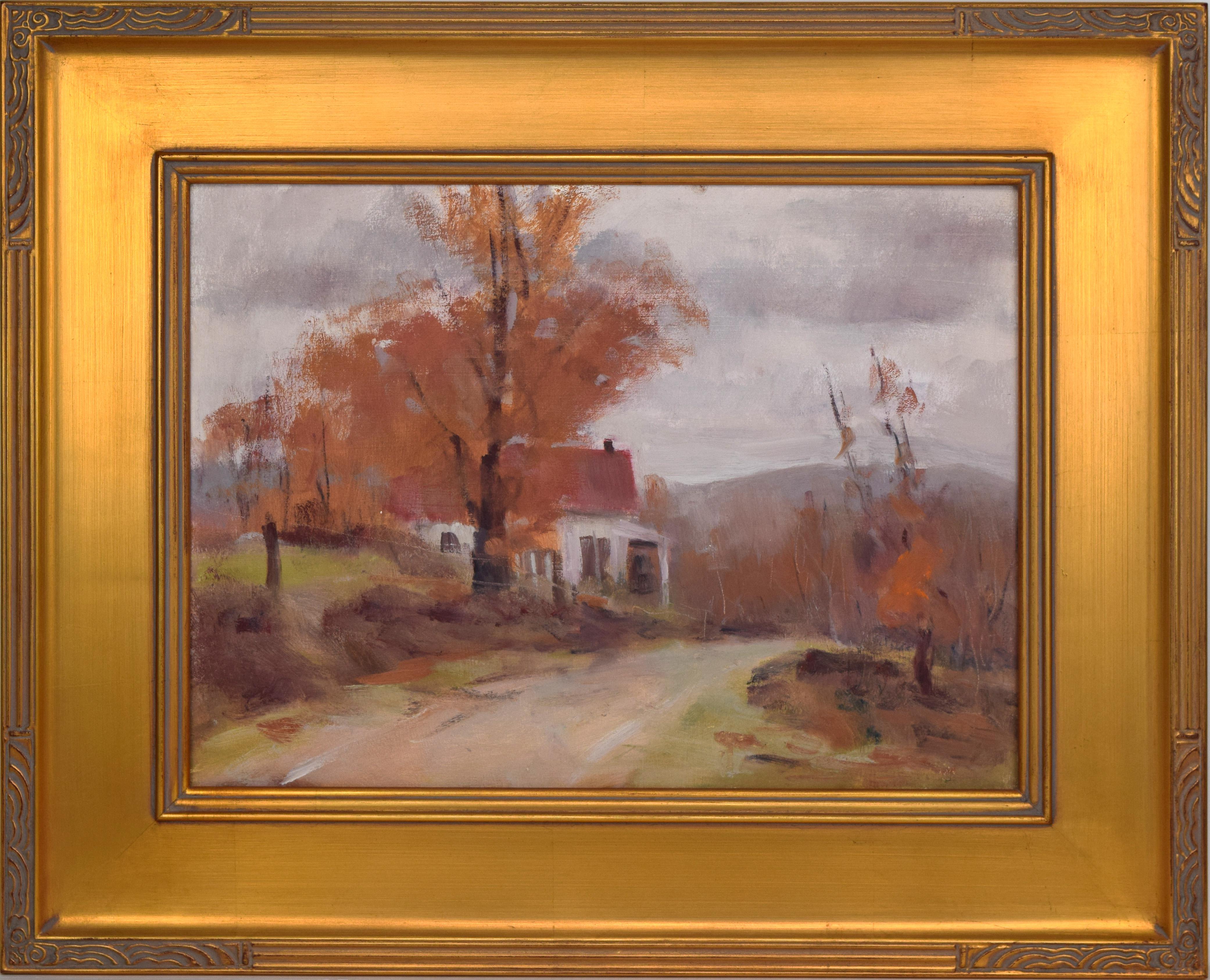 Vintage American Impressionist Fall Landscape With Farm House by Harry ...