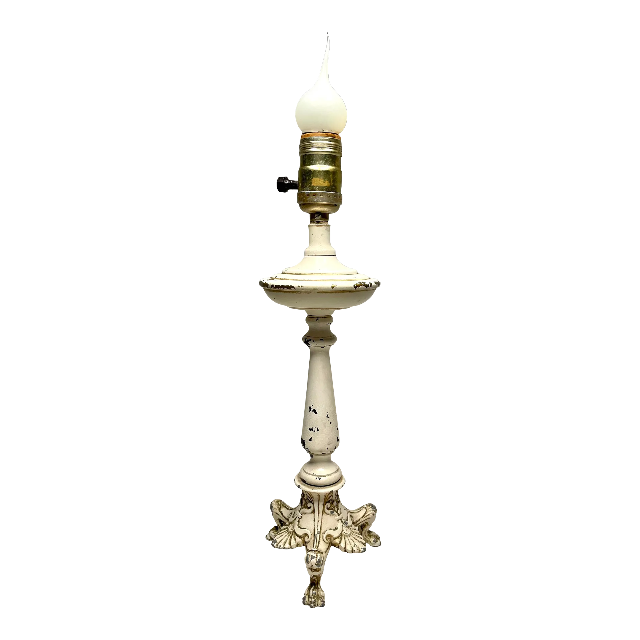 Mid 20th Century Victorian Style/Shabby Chic Cast Iron Table Lamp ...