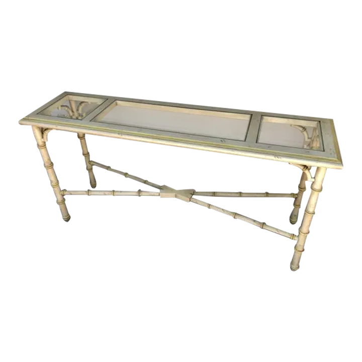 Lane Console Table Faux Bamboo | Chairish