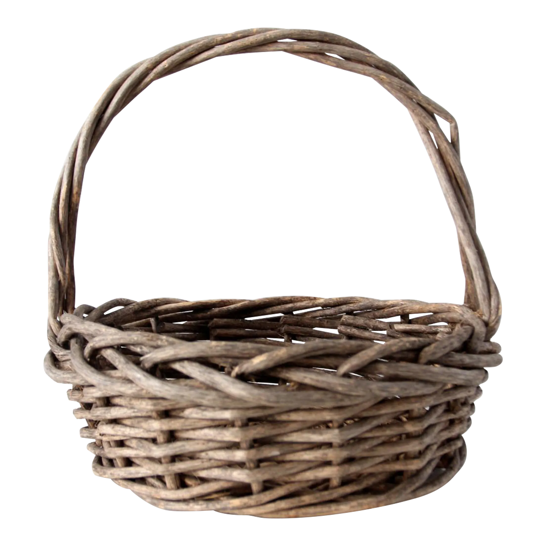 Vintage Rustic Twig Baslet | Chairish