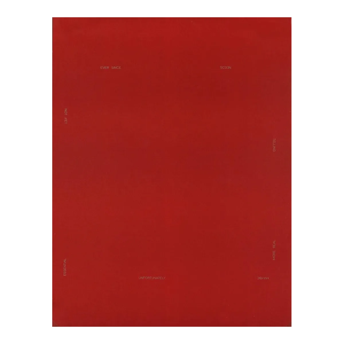 1980 Robert Barry 'Leo Castelli- Wallpiece' Pop Art Red USA Offset ...