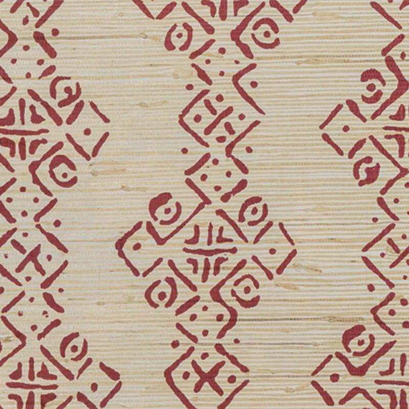 Mali Grasscloth Ruby Wallpaper - Sample | Chairish