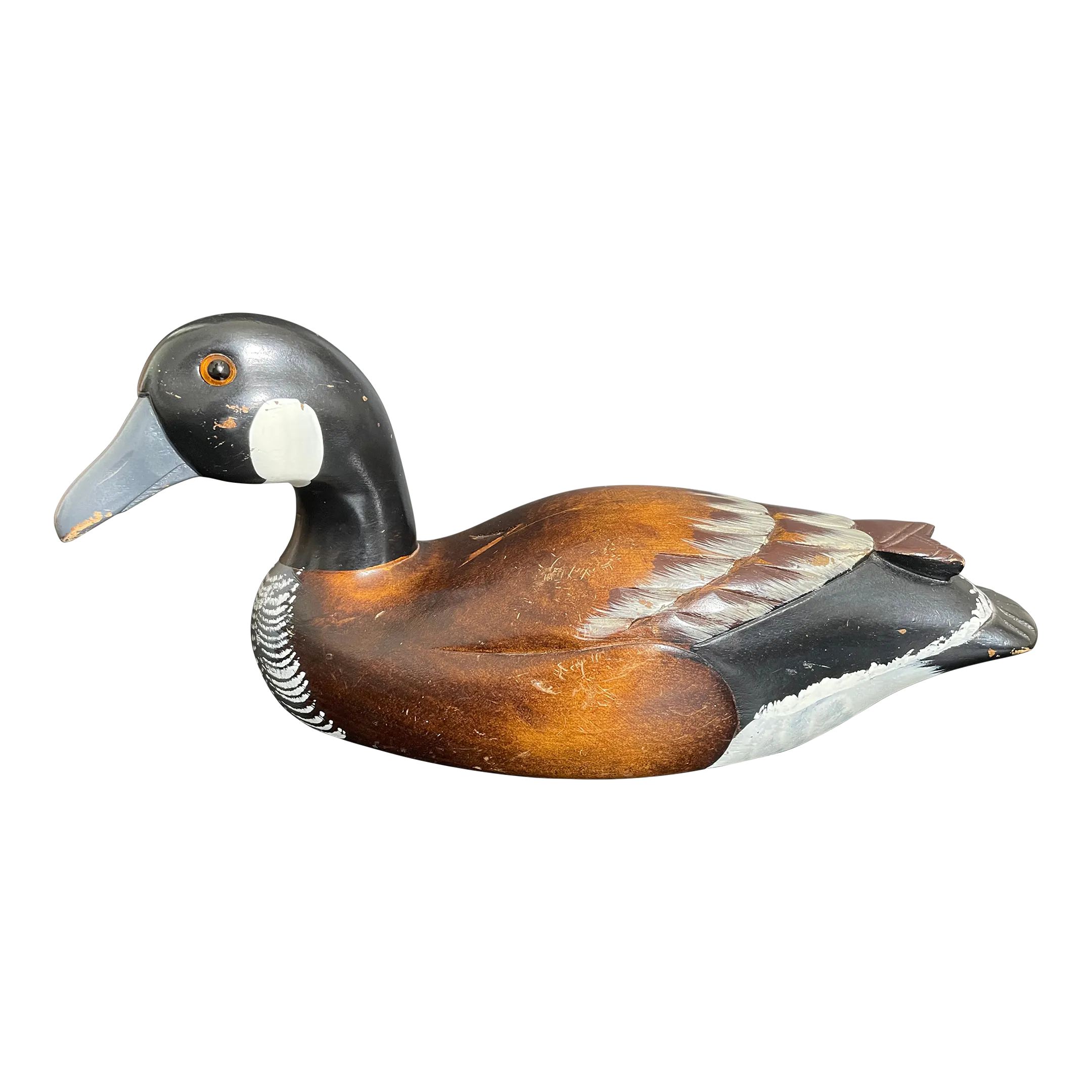 Vintage Hand Carved Bufflehead Hen Duck Wood Decoy | Chairish