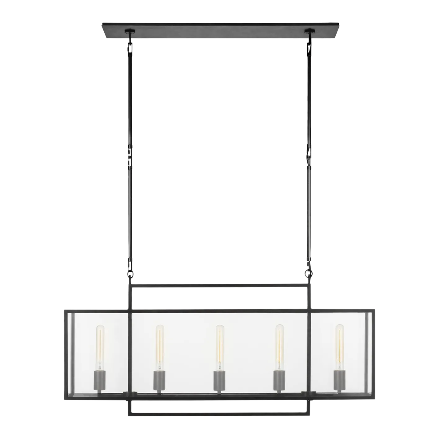 Ian K. Fowler for Visual Comfort Halle Medium Linear Lantern in Aged ...