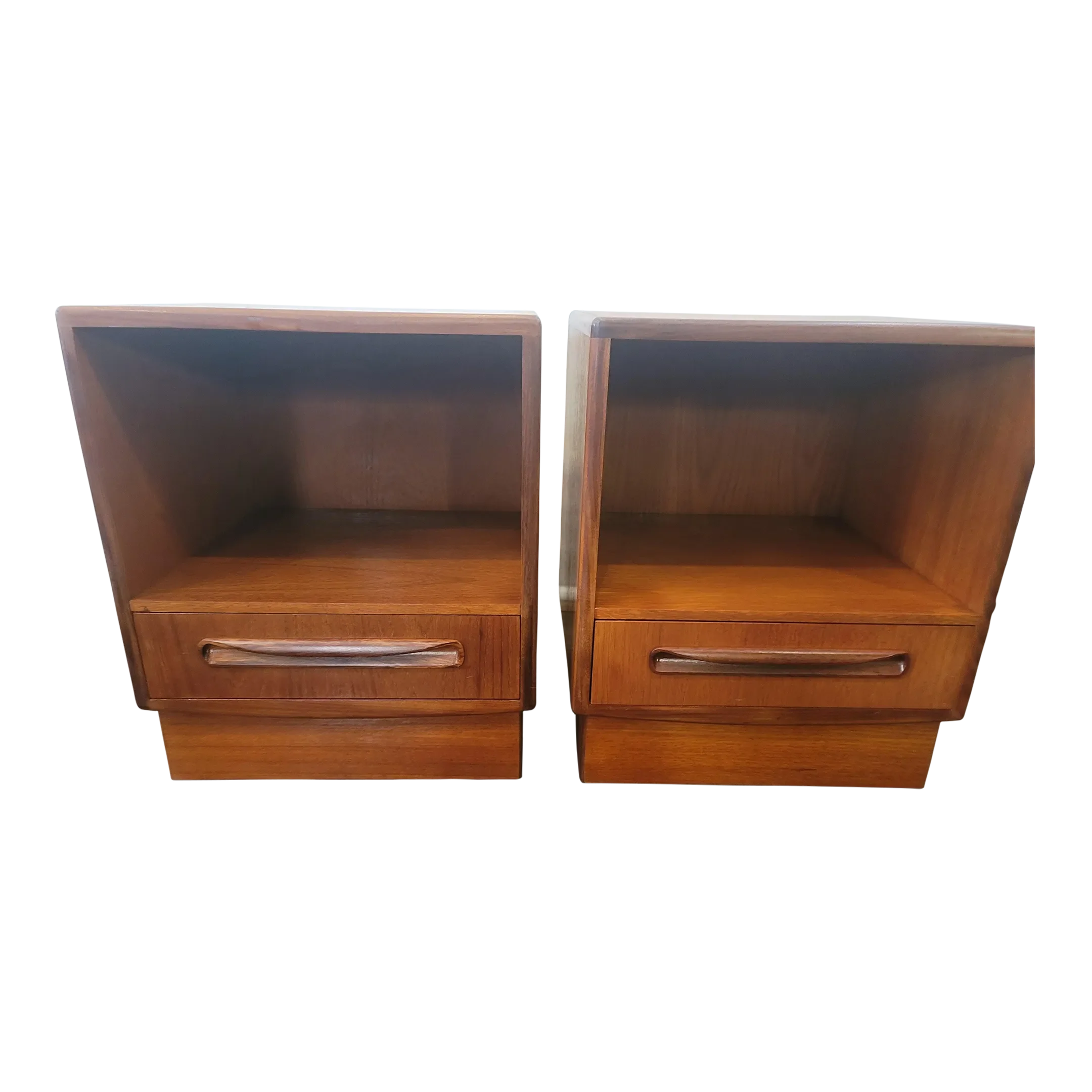 Mid Century Modern G Plan Pair of Teak Nightstands Fresco Chairish