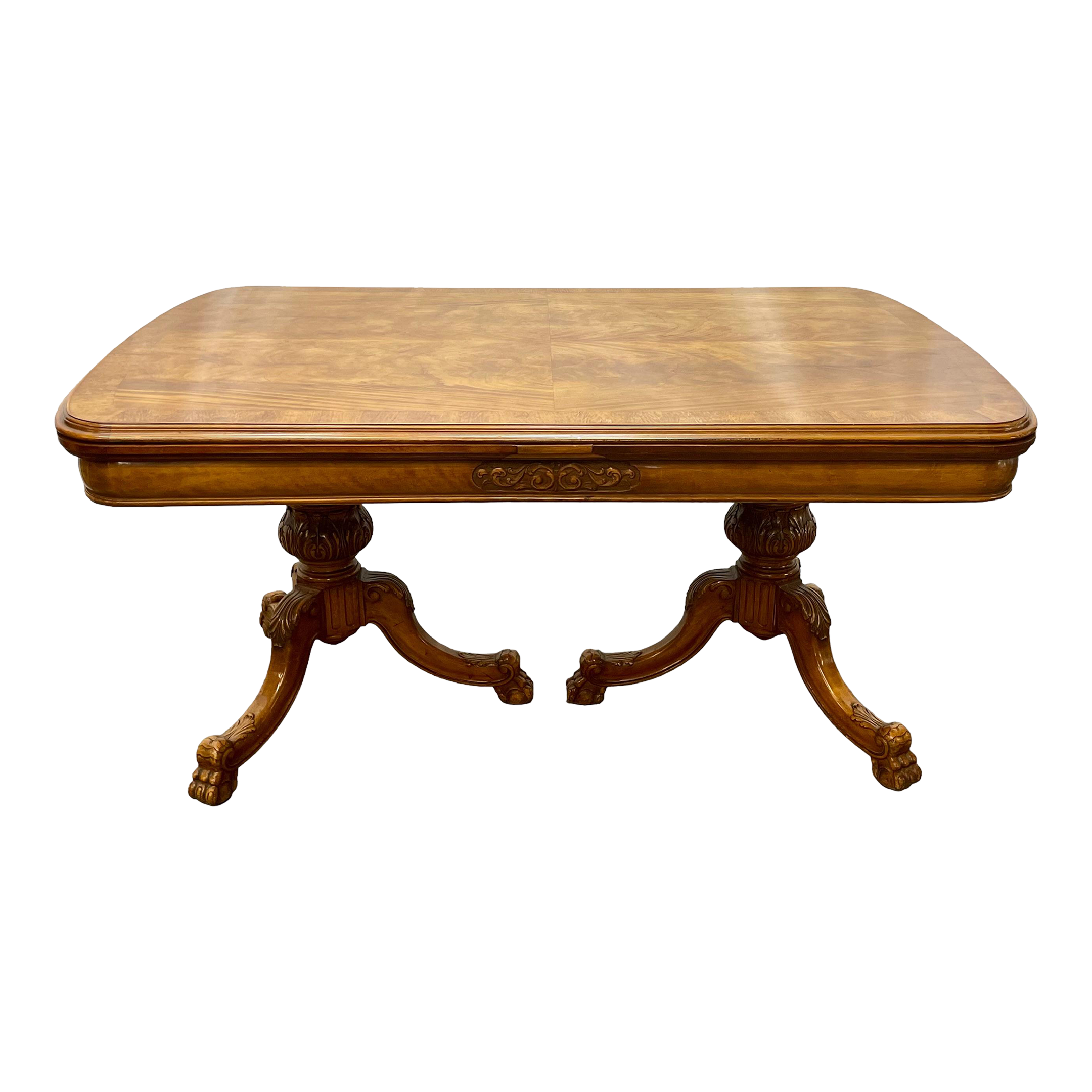 Vintage Louis XV French Provincial Style Walnut & Pecan Burl Wood ...