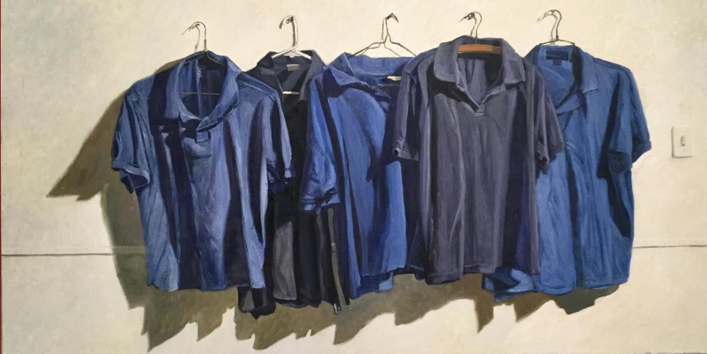 Eric Forstmann Realist Still Life Oil Painting, Blue Notes, 2020 | Chairish