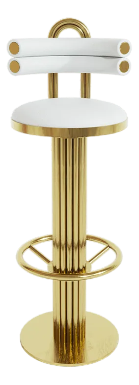 Kelly Demilune Bar Chair by Essential Home | Chairish