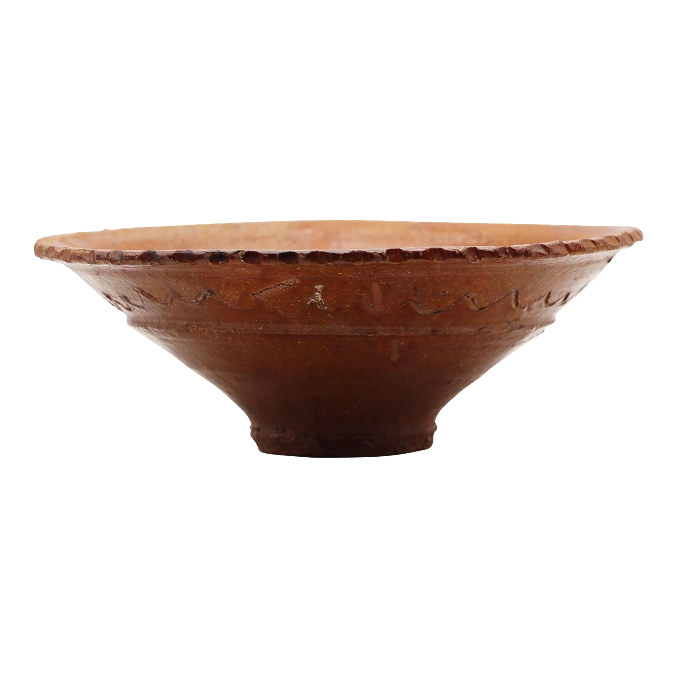 14th Century Medieval Portuguese Dairy Bowl, Earthenware | Chairish
