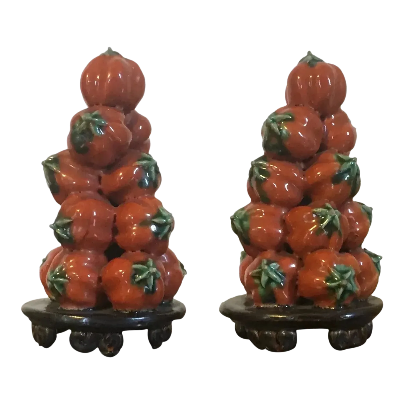 Antique 19th Century Chinese Export Porcelain Altar Fruit Pyramids of ...