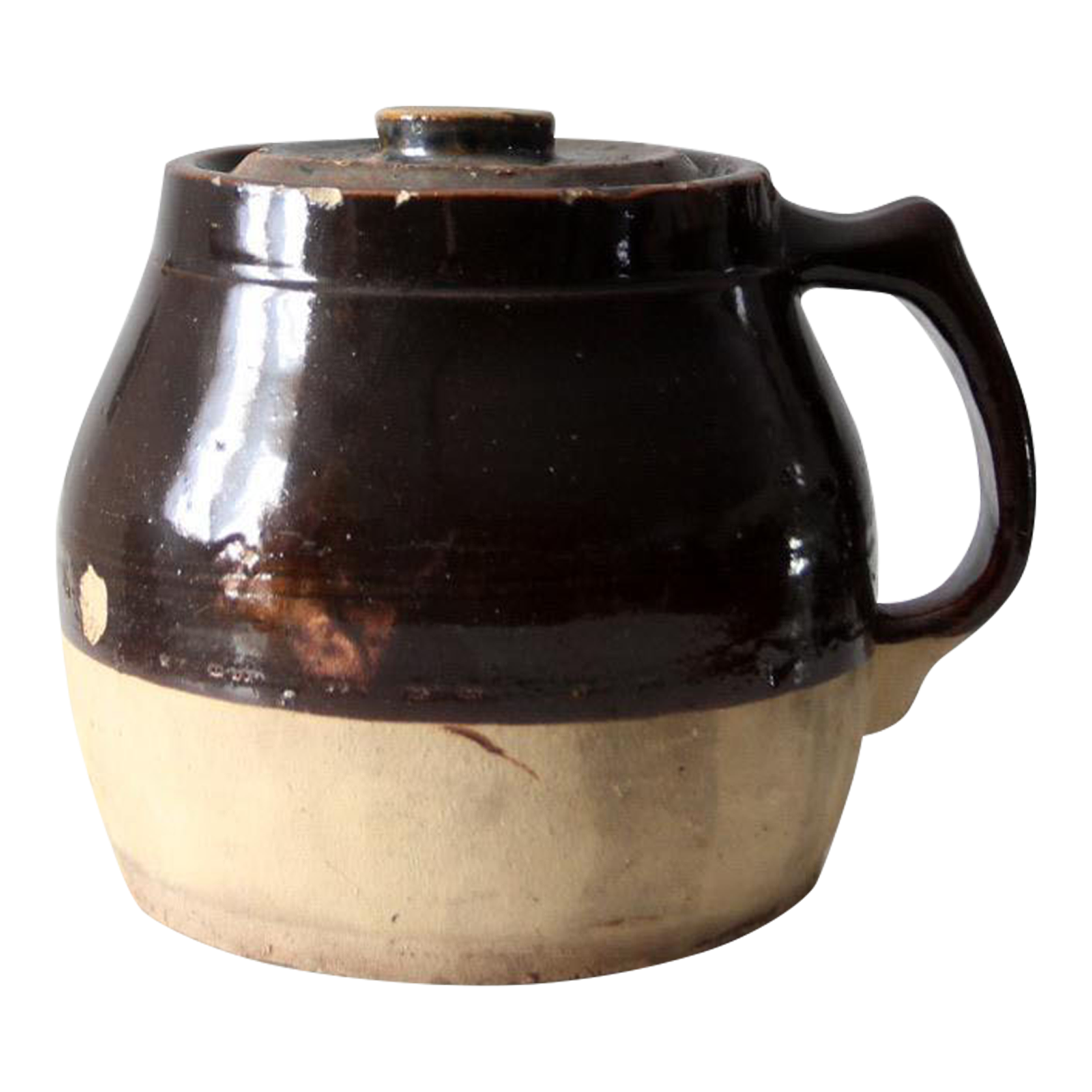 Antique Stoneware Bean Pot | Chairish