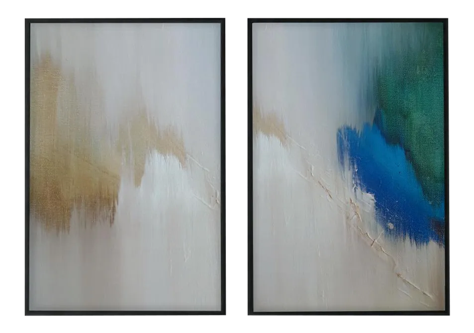 Modern Abstract Diptych, Limited Edition, Framed Wall Prints - a Pair ...