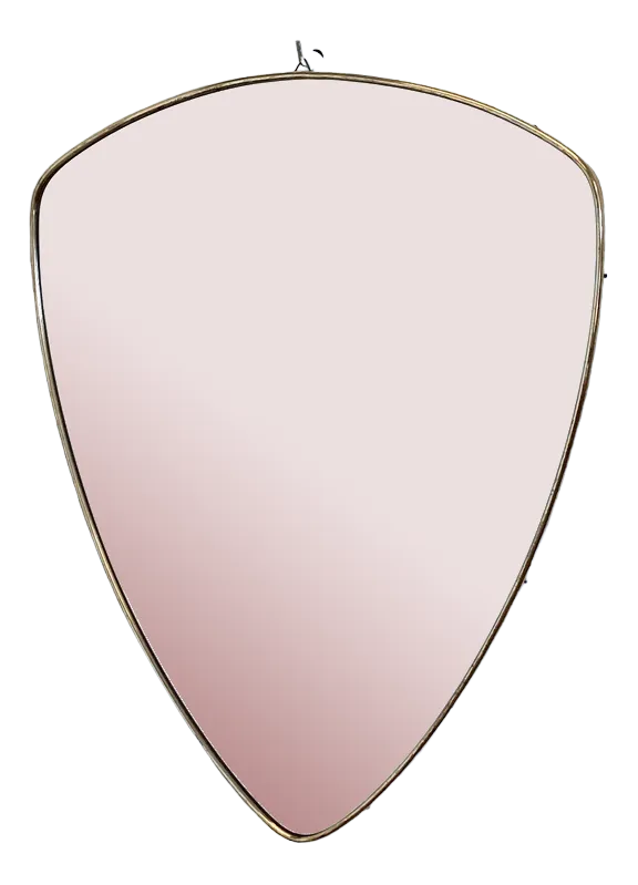 Shield-Shaped Mirror, 1950s | Chairish