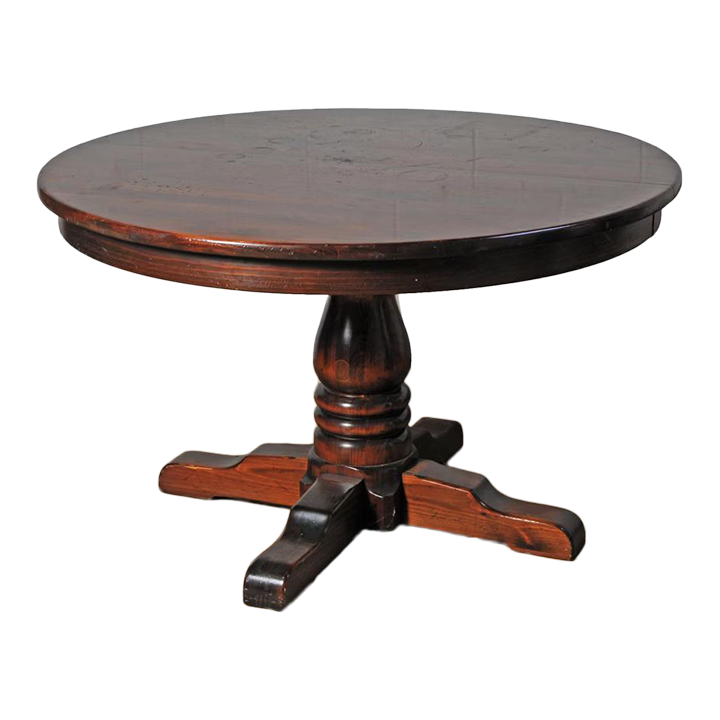 Ethan Allen Vintage 'Old Tavern' Antiqued Pine Pedestal Dining Table ...