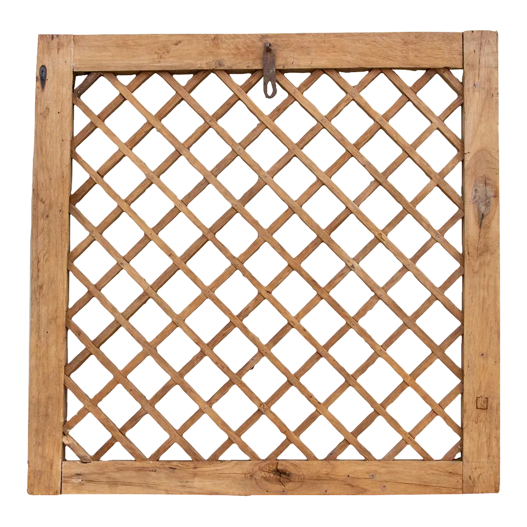 Early 20th Century Linear Lattice Window | Chairish