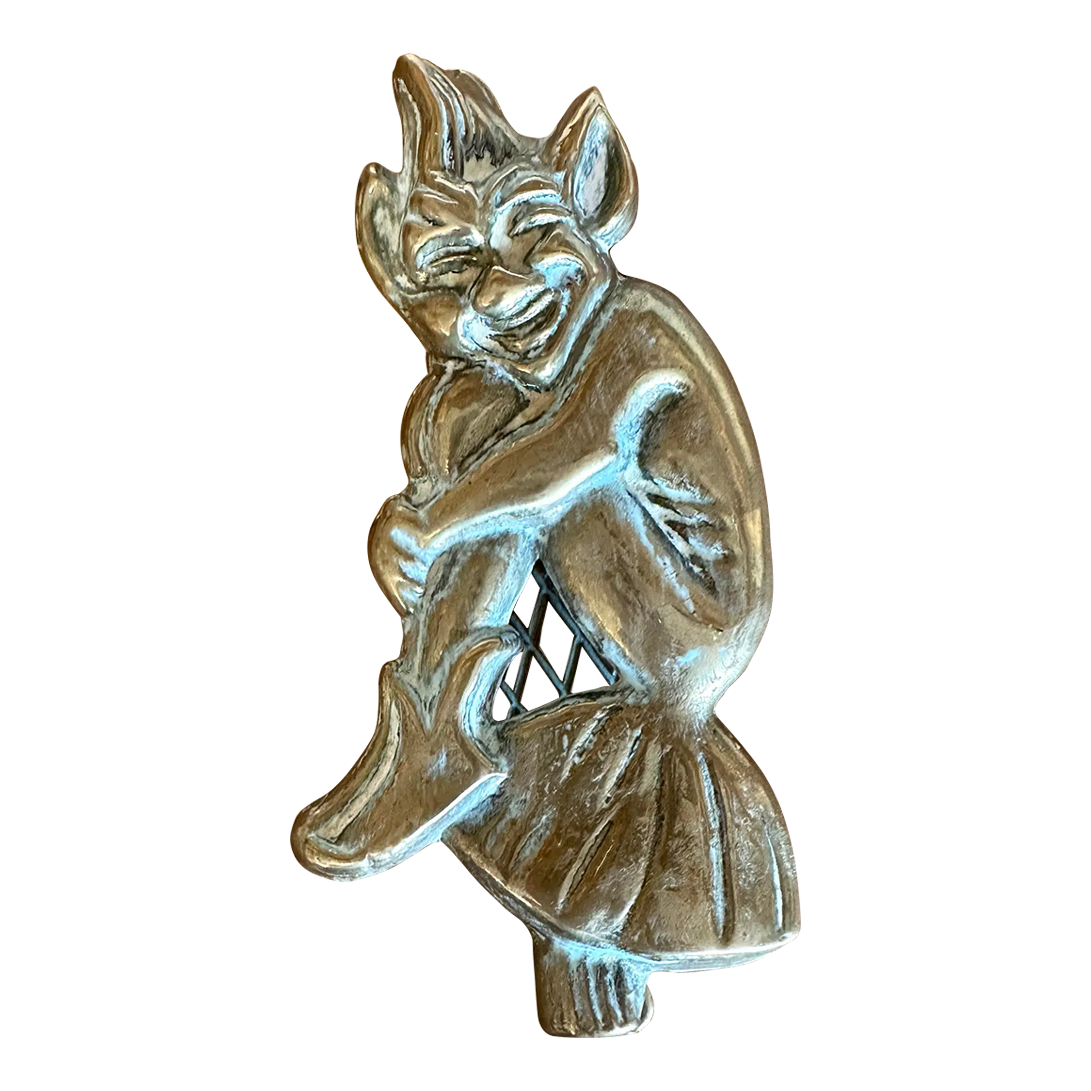 Vintage English Brass Imp Door Knocker | Chairish