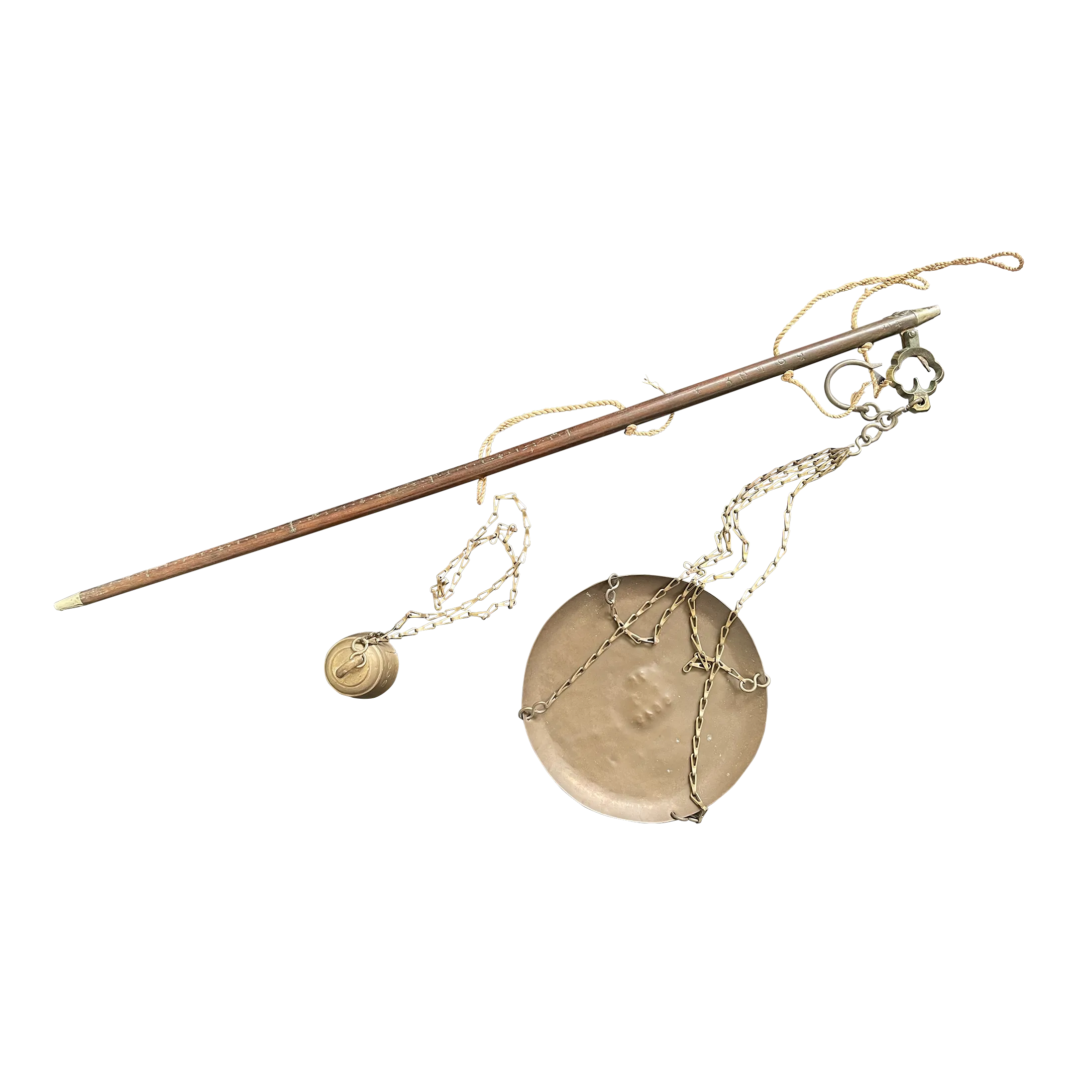 Antique Late Qing Dynasty Chinese Traditional Steelyard Balance Scale ...