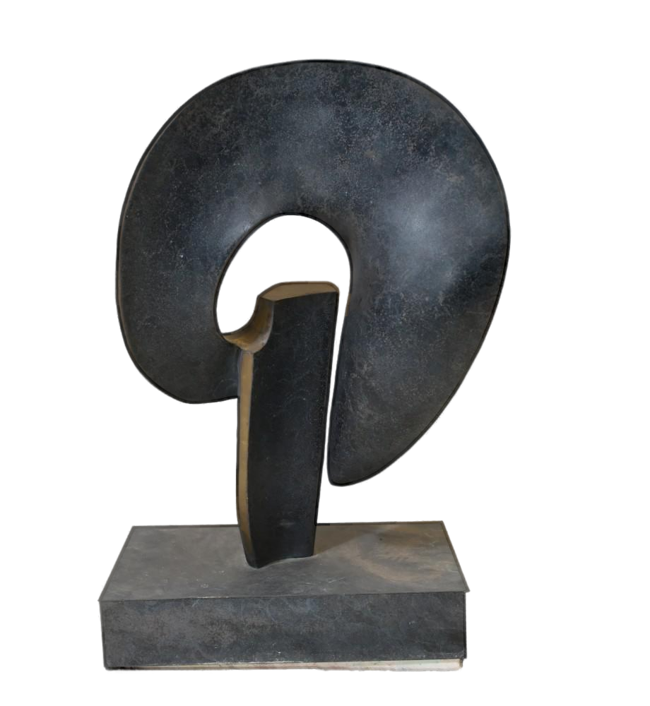 Bronze Abstract Art Sculpture Garden Statue | Chairish