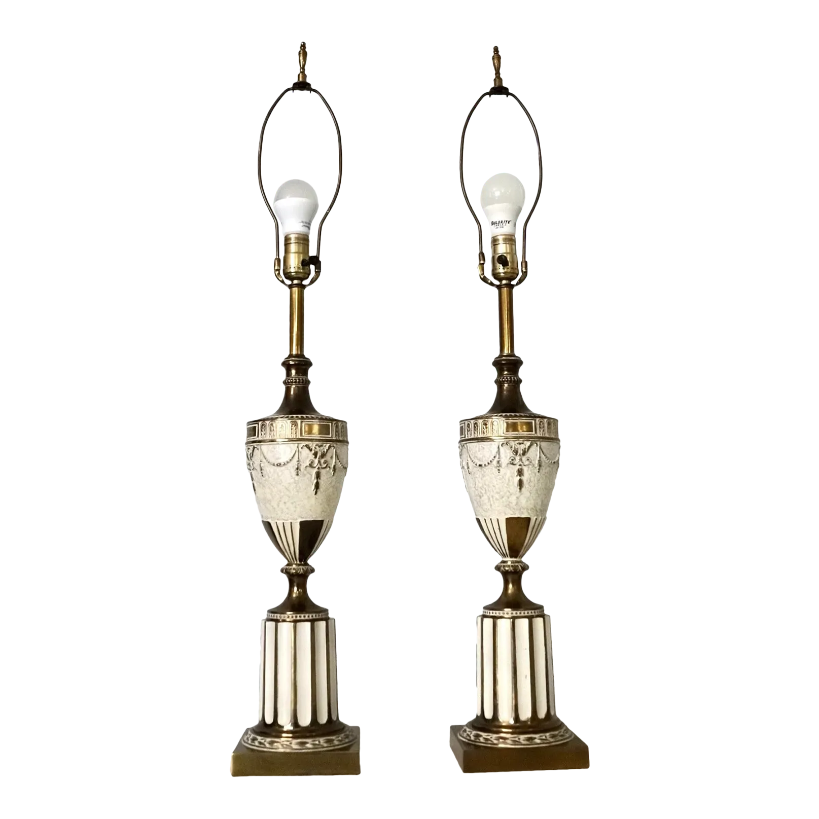 1940’s Neoclassical Style Roman Inspired Regency Table Lamps - a Pair ...