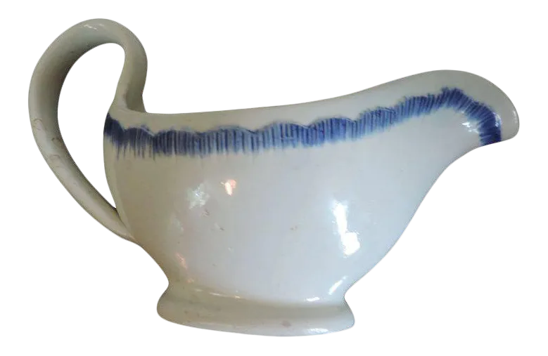 Early 19th Century English Staffordshire Pearlware Sauce Boat in Blue ...