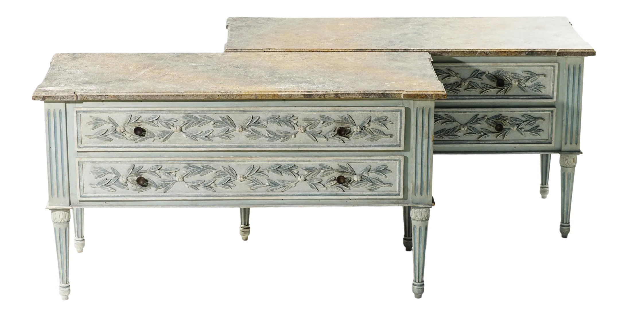 Italian Faux Painted Oversized Chests | Chairish