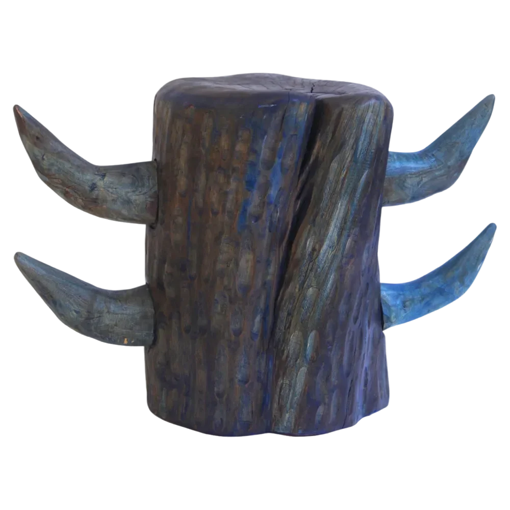 Olive Wood Stool by Behaghelfoiny | Chairish