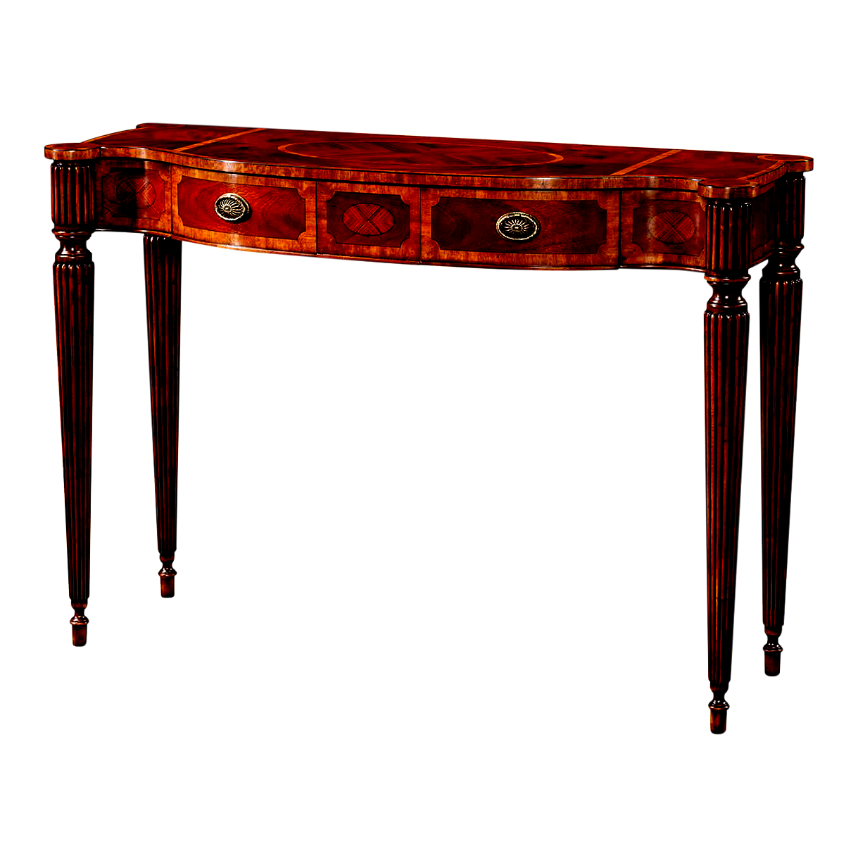 Reeded Leg Console Table | Chairish