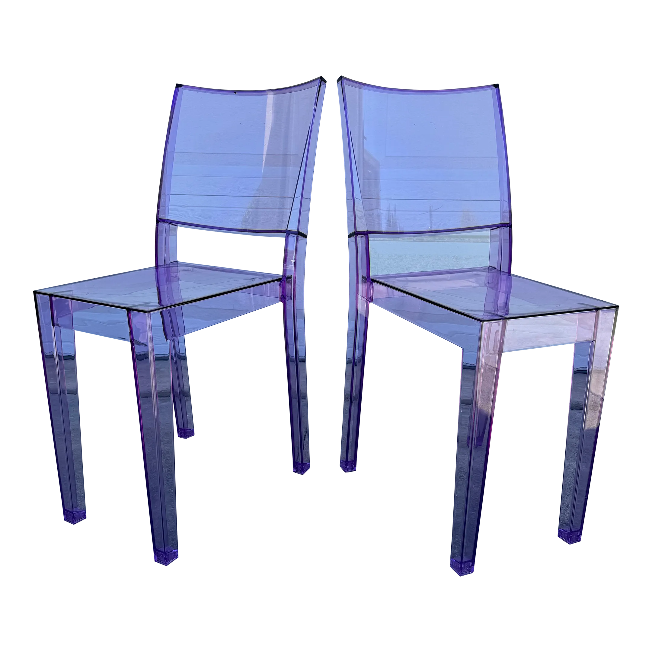 Philippe Starck for Kartell, Purple La Marie Chairs - a Pair | Chairish