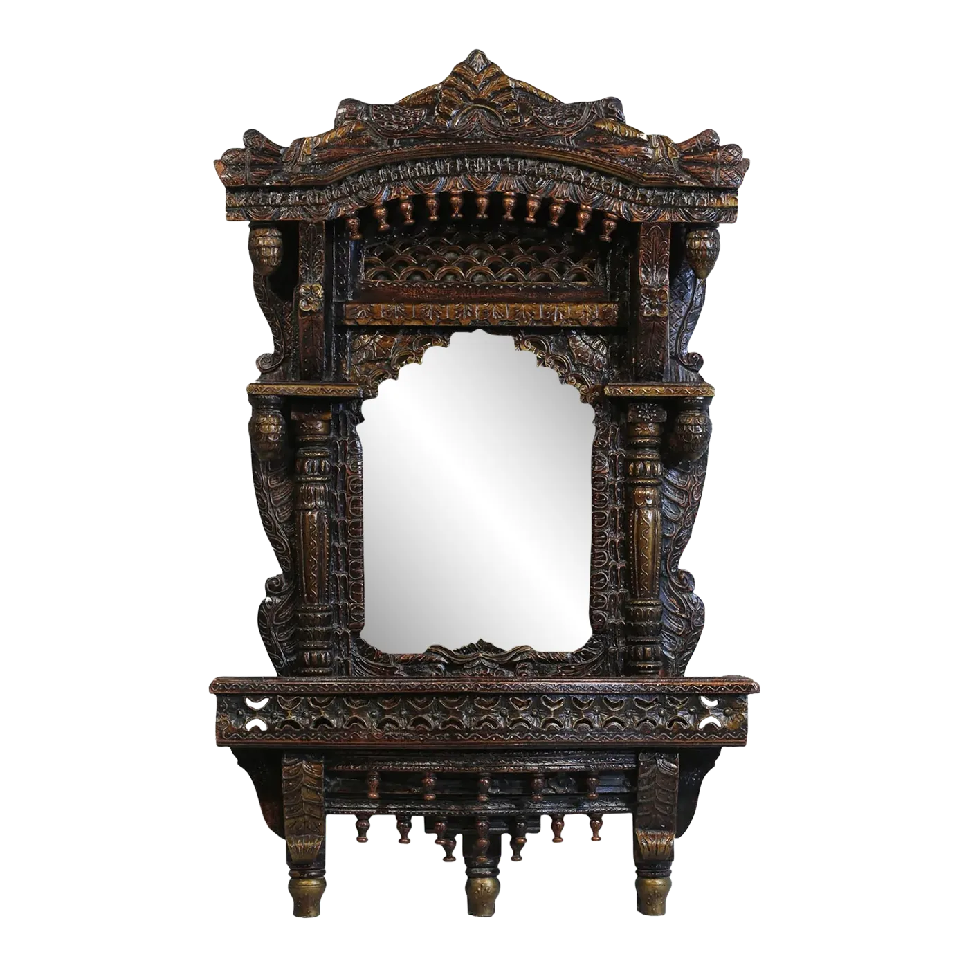 Royal Traditional Hand Carved Indian Mirror With Ornate Hand Paintings ...