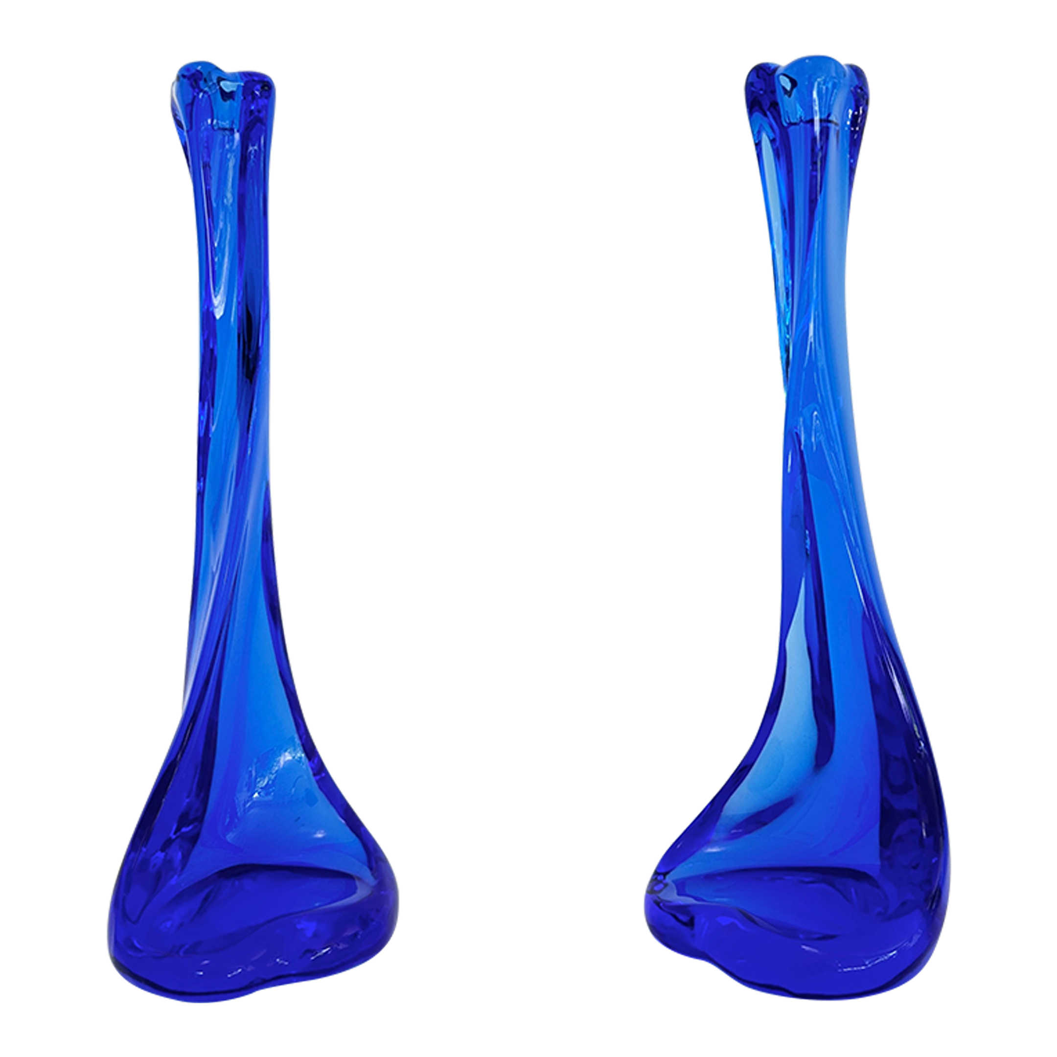 1980s Blue Crystel "Bone" Series Candlesticks Designed by Elsa Peretti ...