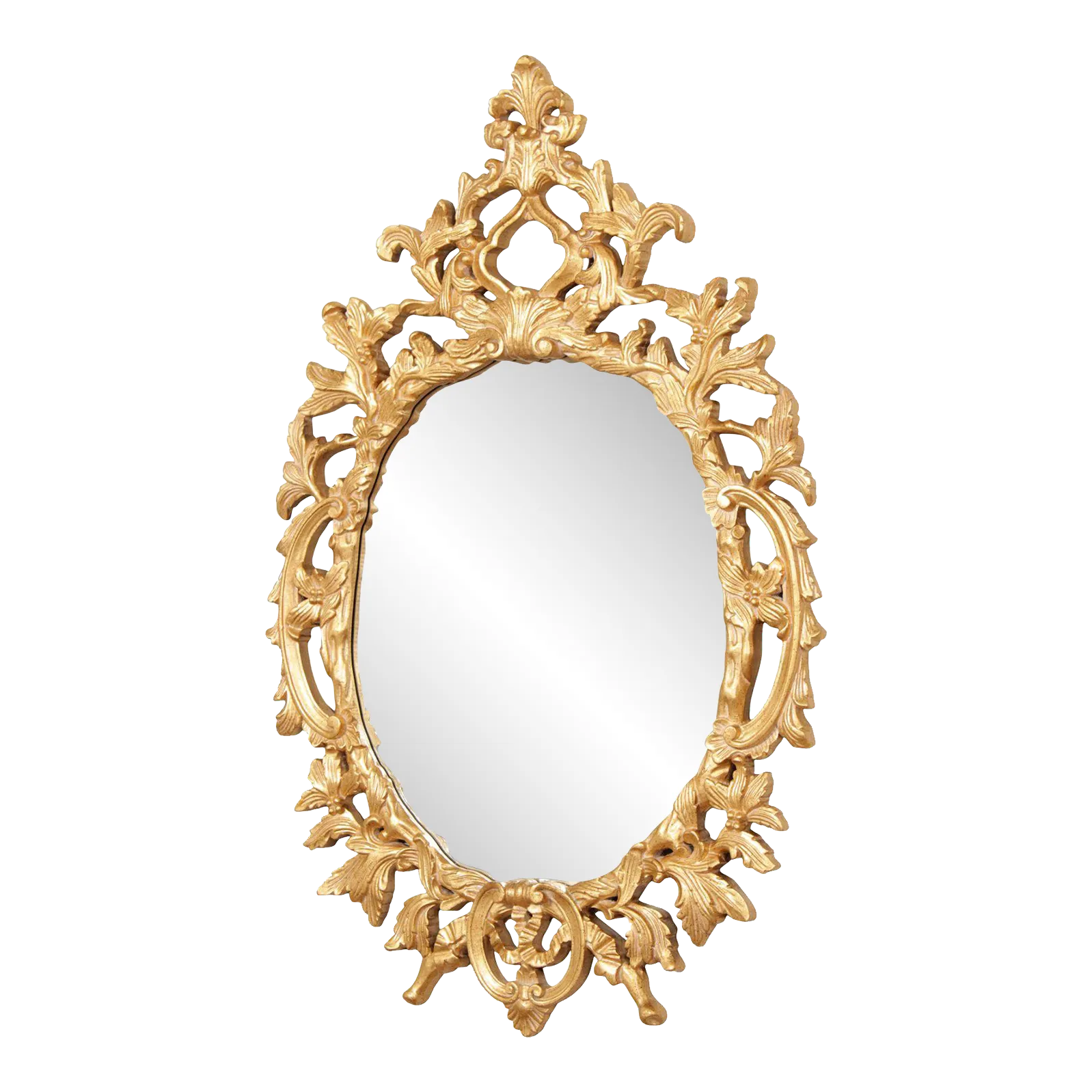 Italian Rococo Style 'Grand Contessa' Gilt Frame Wall Mirror | Chairish