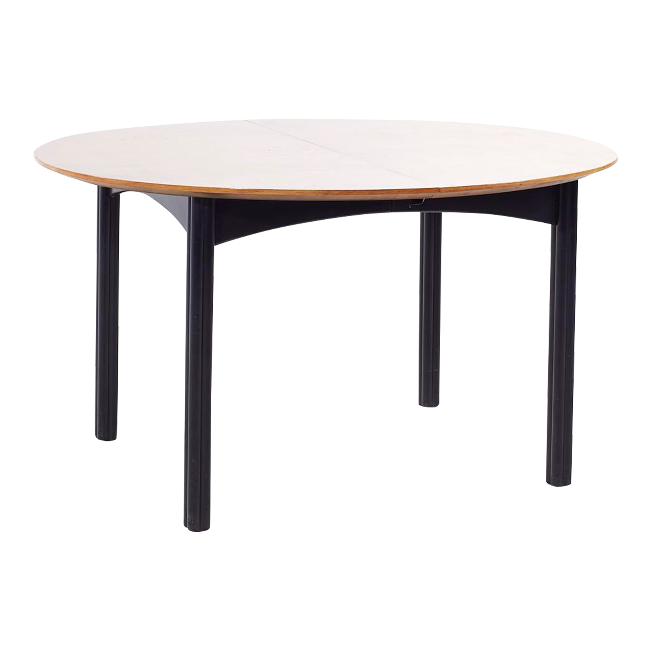 Michael Taylor for Baker Mid Century Walnut Expanding Dining Table With ...