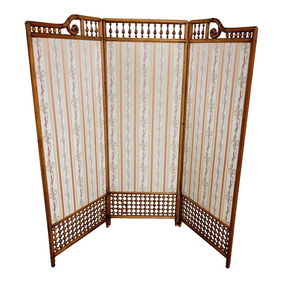 Antique Bentwood Stick Ball Screen Room Divider | Chairish