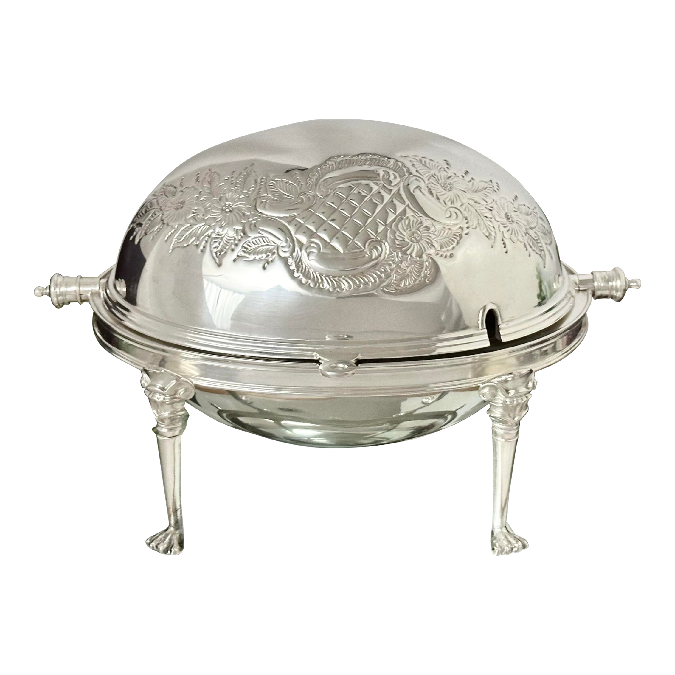 Antique Silver Plated Edwardian Revolving Breakfast Food Warmer ...