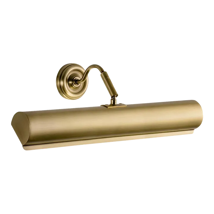 English Brass Picture Wall Light | Chairish