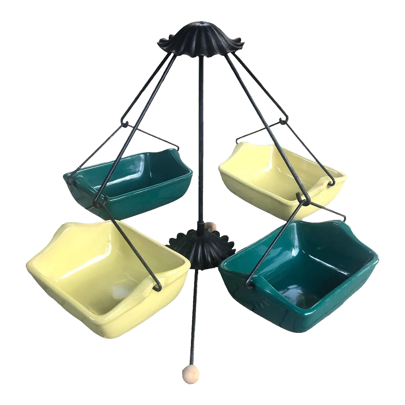 Mid Century Revolving Carousel Snack Appetizer Dishes | Chairish