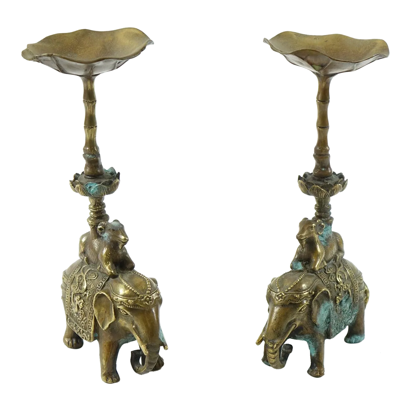 19th Century Bronze Chinese Sculptures - A Pair | Chairish